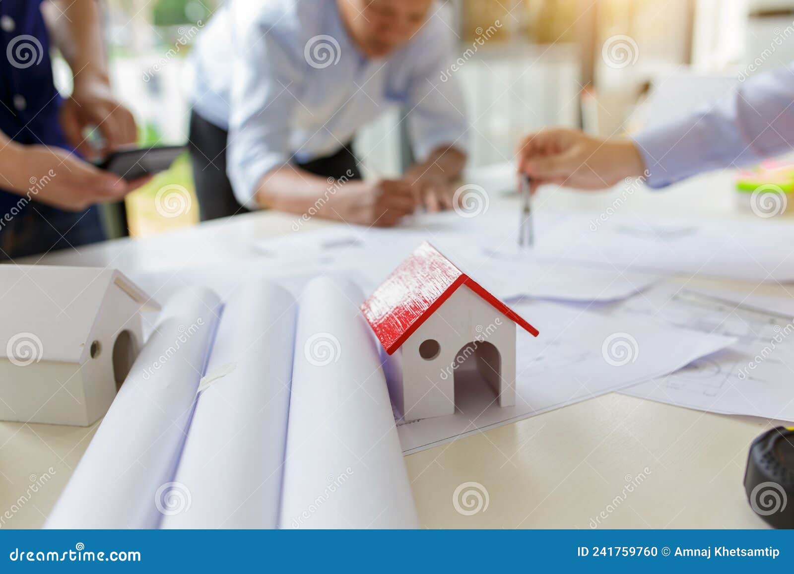 Group of Engineers Working Together To Plan the Project at the Meeting ...