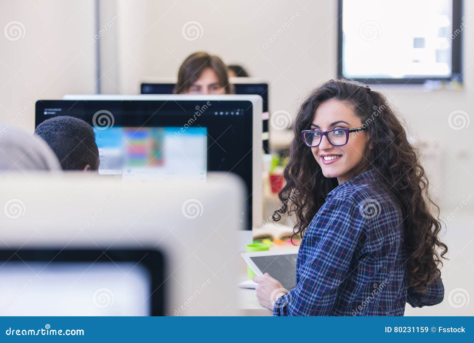 Group of Entrepreneurs Working Using a Computer Stock Image - Image of ...