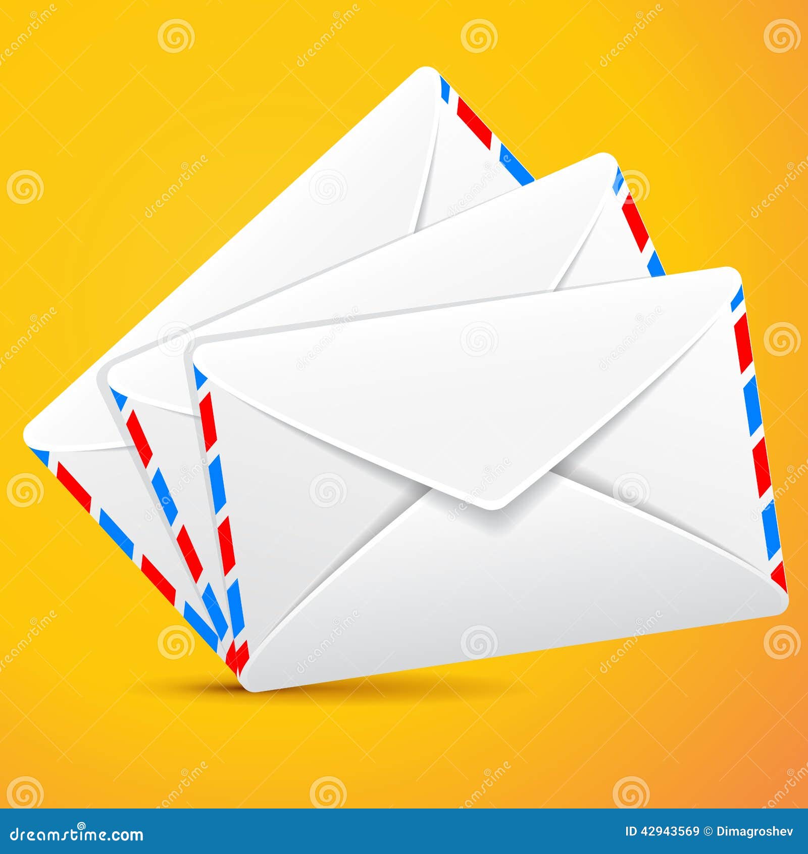 Group Envelopes, Set of Envelopes Stock Illustration - Illustration of ...