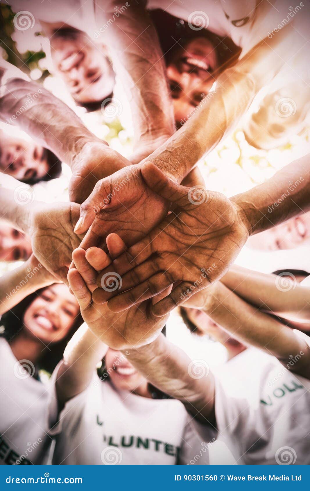 Volunteer Hands Sorting Plastic Waste On Line At Plant, Reusable ...