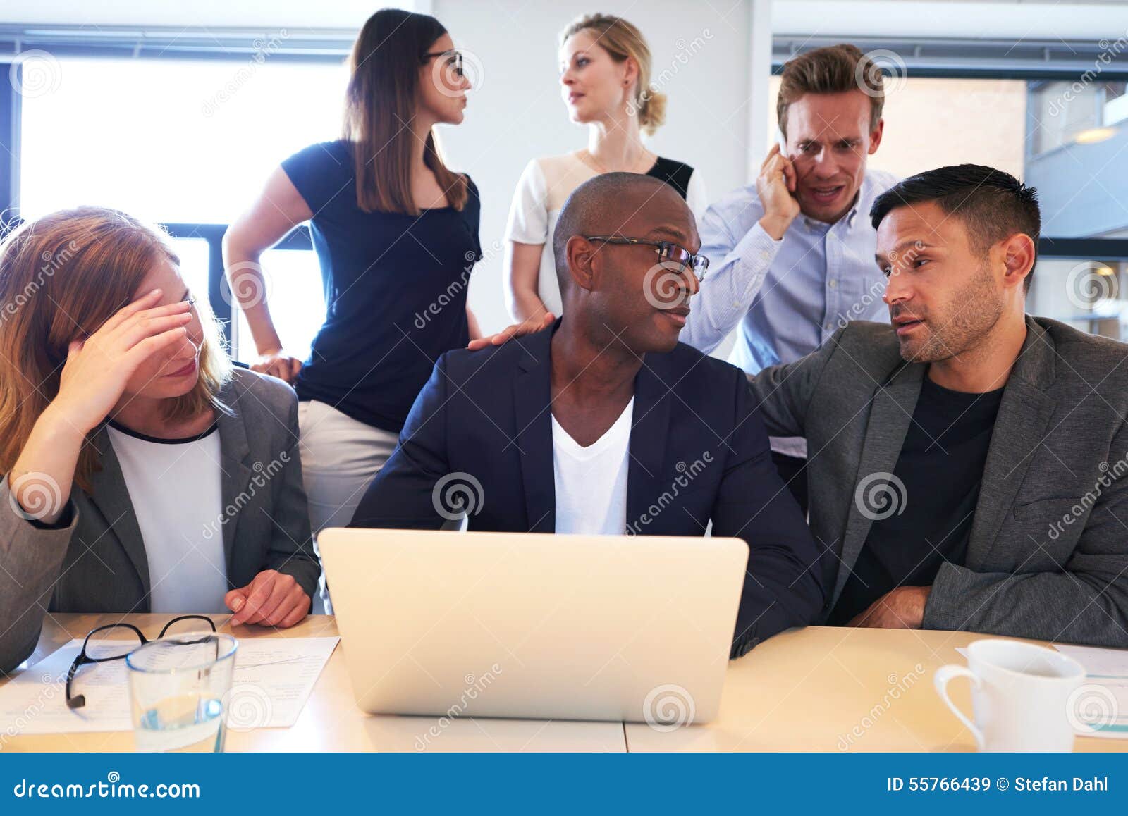 Group of Executives Sitting Working Intensely Stock Image - Image of ...