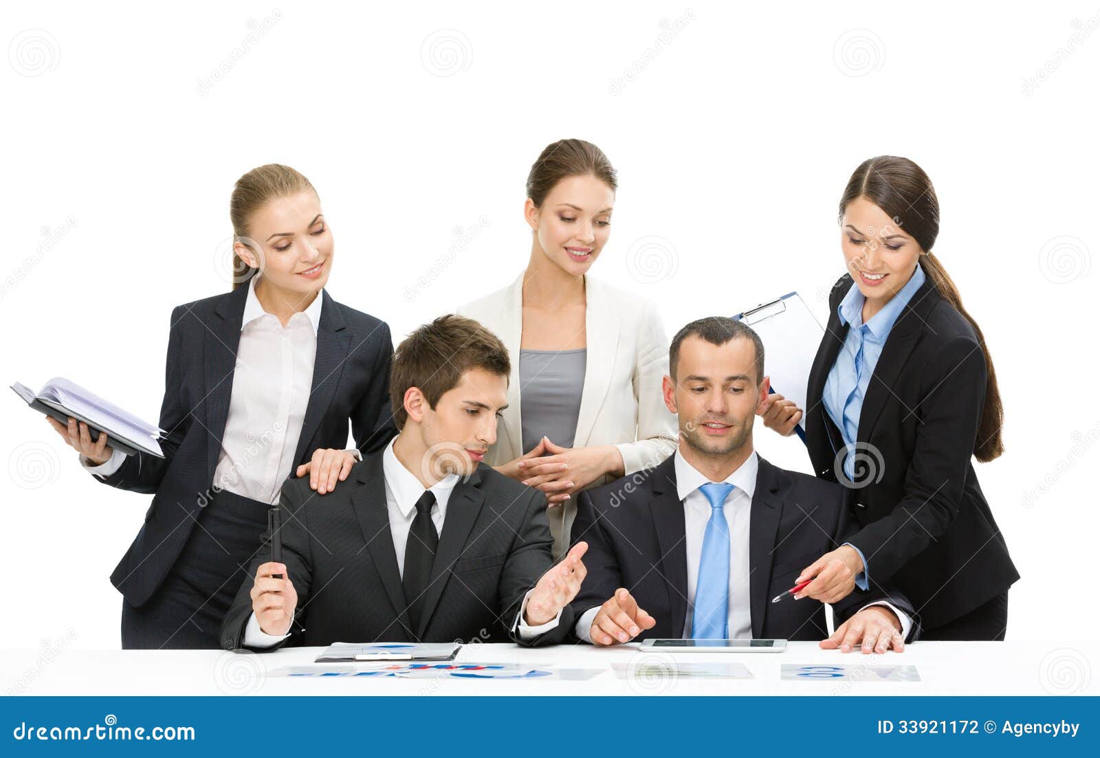 Group of Executives Working Stock Photo - Image of beautiful ...