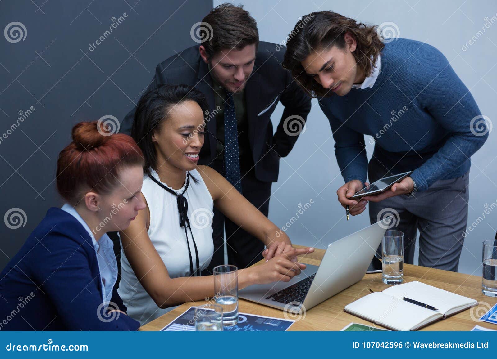 Group of Executives Working Together on Project Stock Photo - Image of ...