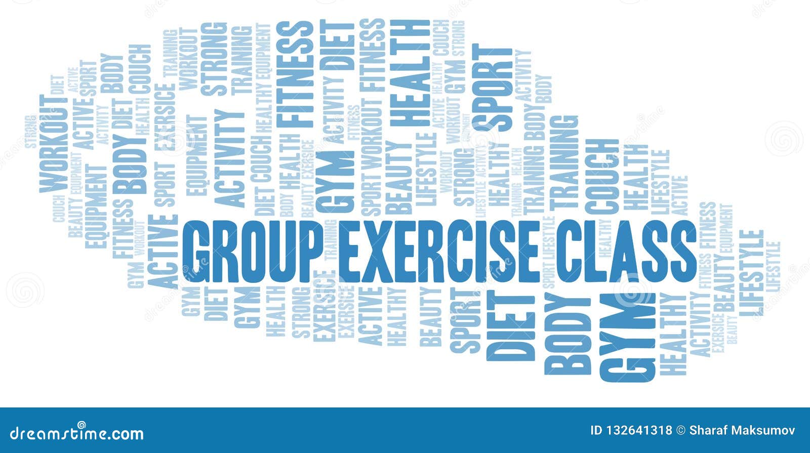 Group Exercise Class Word Cloud Stock Illustration - Illustration of ...