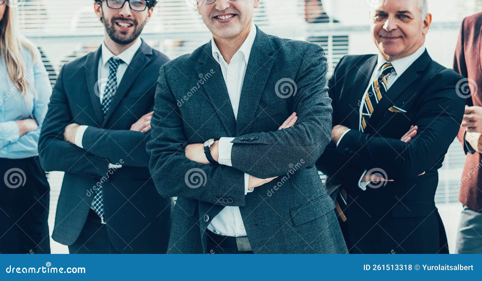 Group of Experienced Employees Standing in the Office. Stock Photo ...