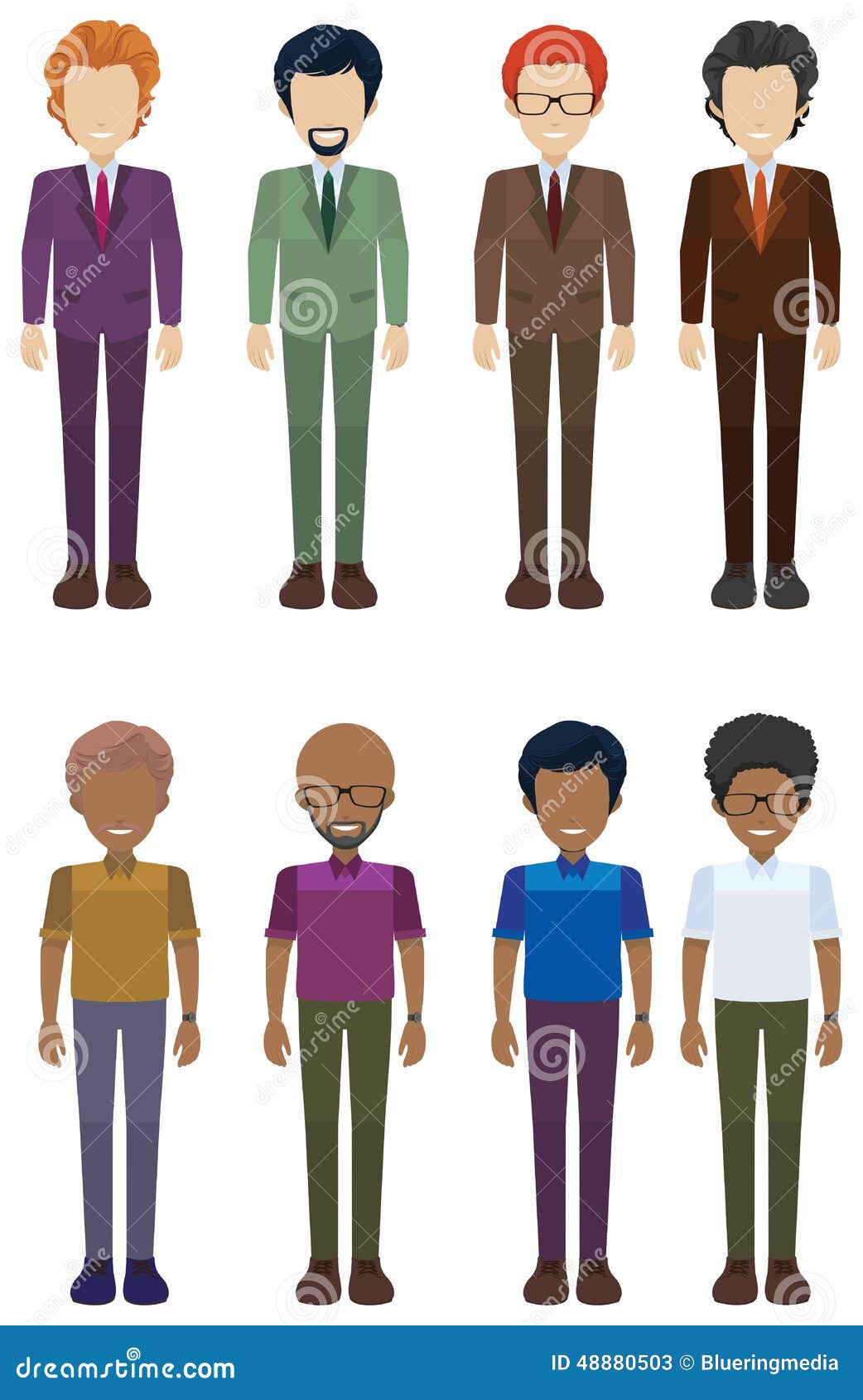 A group of faceless adults stock illustration. Illustration of male ...