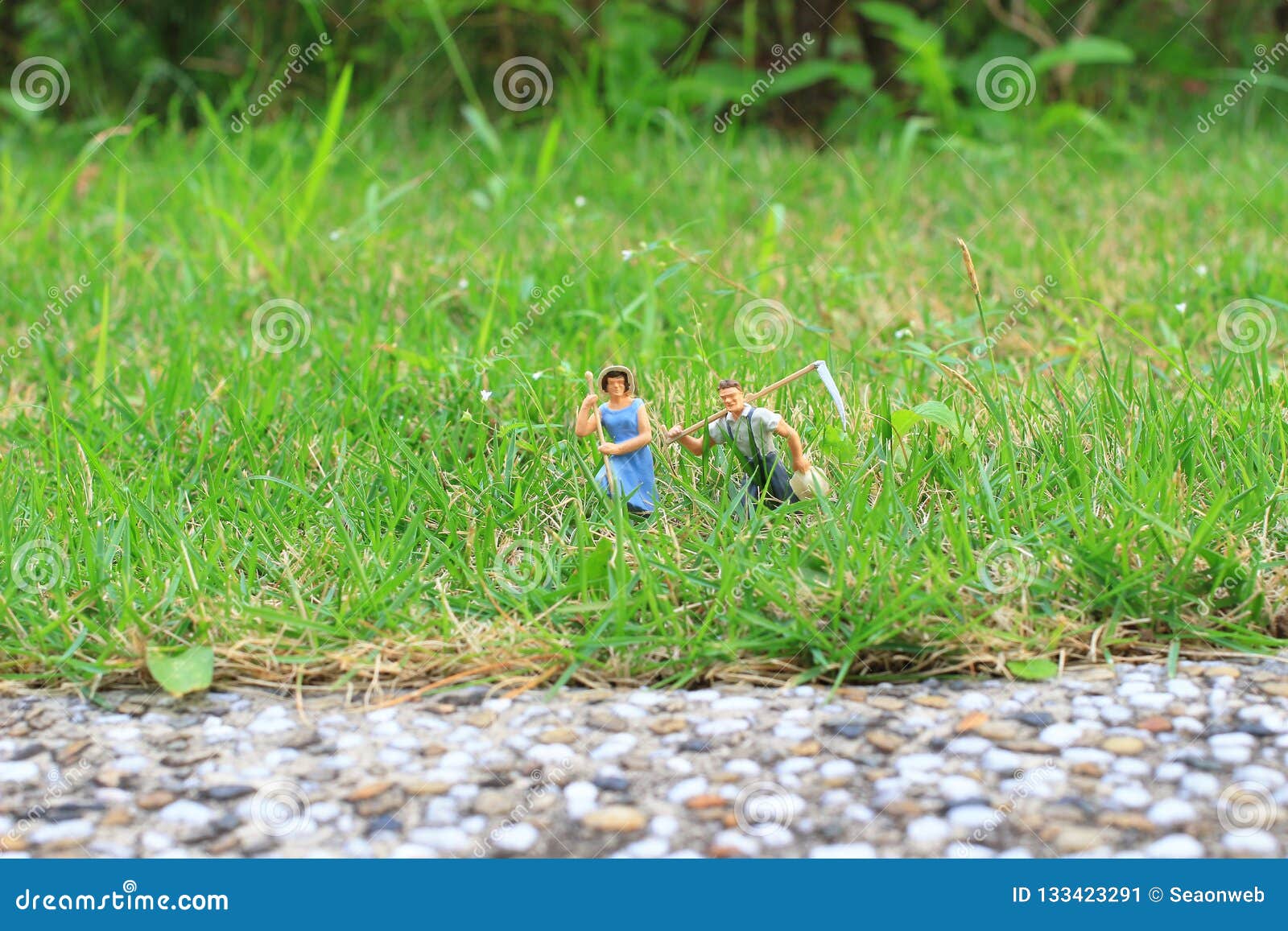 A Group of Farmer Figure at Outdoor Stock Image - Image of farming ...