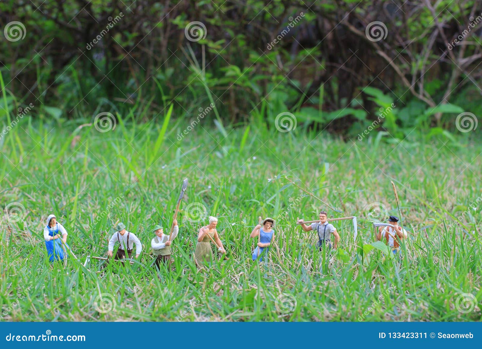 A Group of Farmer Figure at Outdoor Stock Image - Image of farmer, farm ...