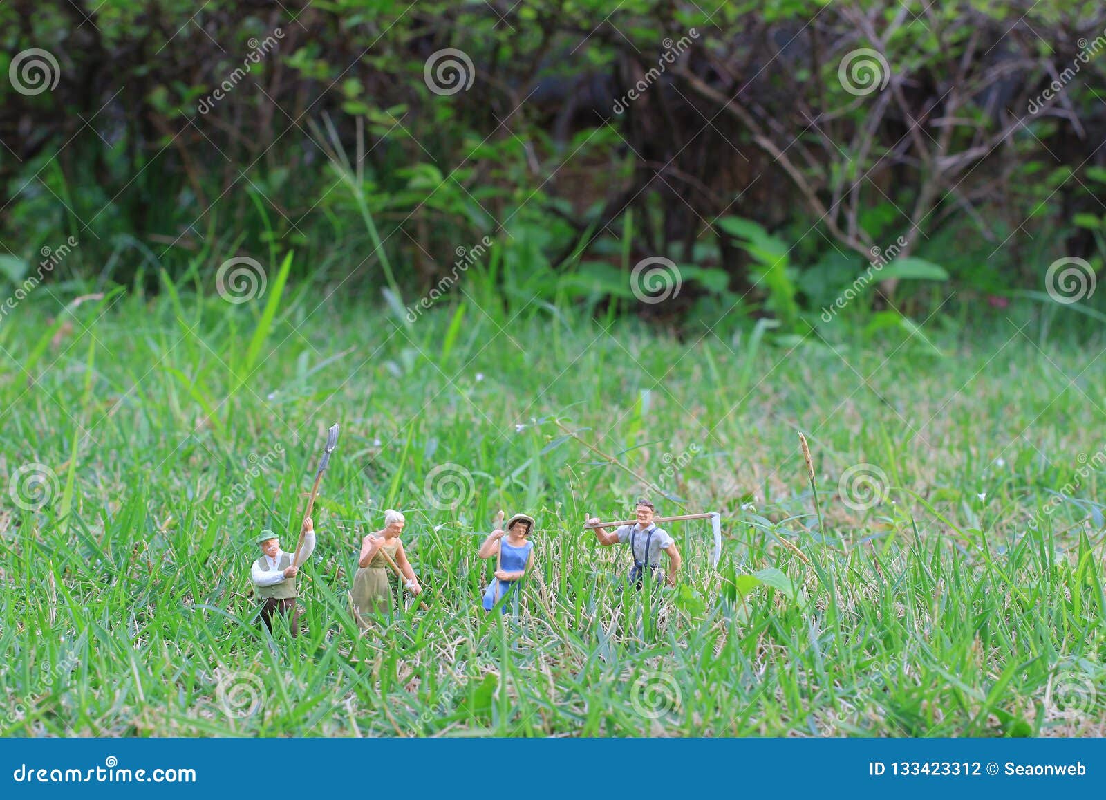 A Group of Farmer Figure at Outdoor Stock Photo - Image of model ...