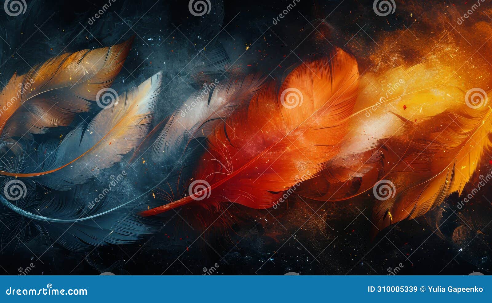 Group of Feathers Floating in the Air Stock Image - Image of multiple ...