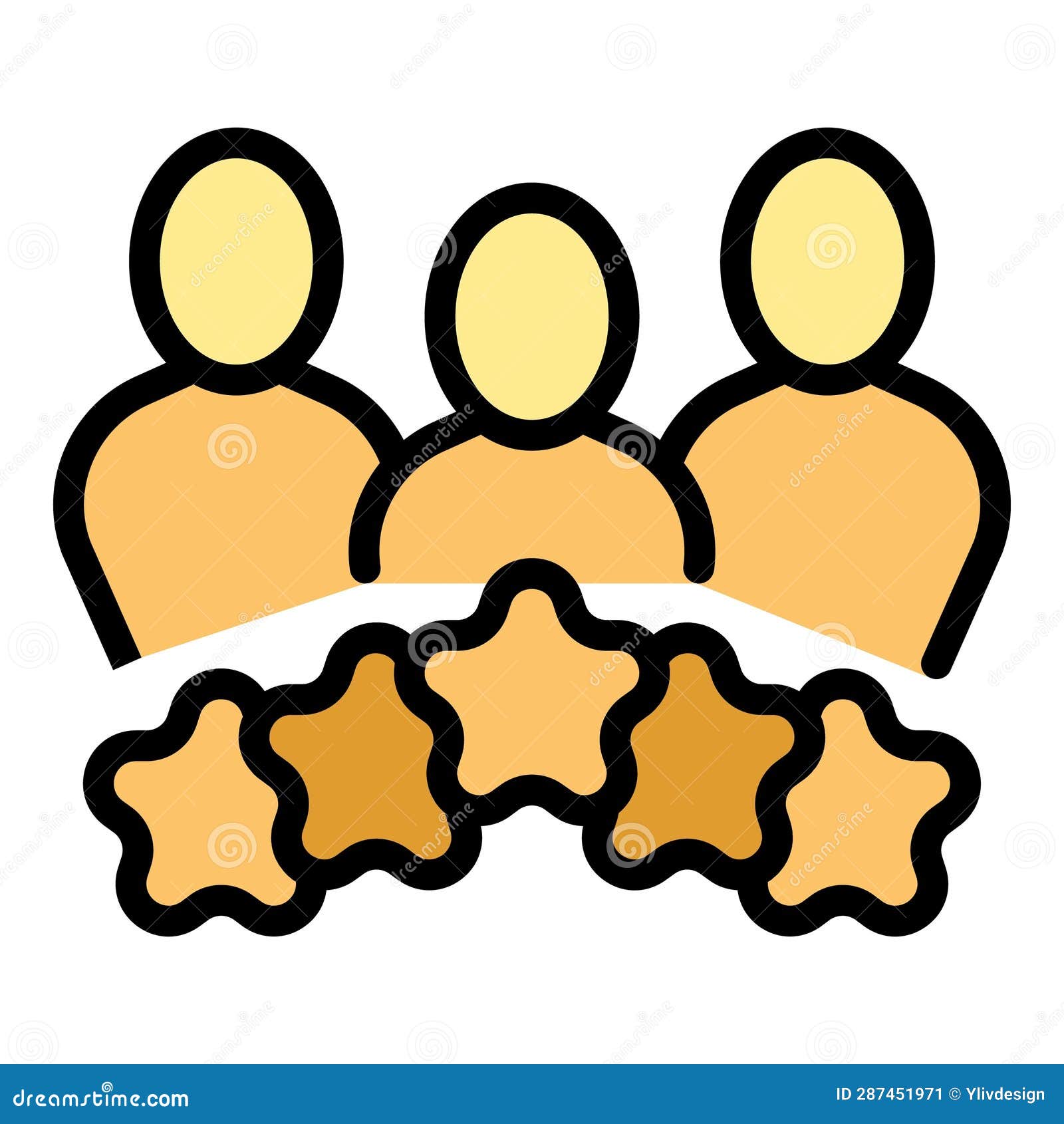 Group Feedback Icon Vector Flat Stock Illustration - Illustration of ...