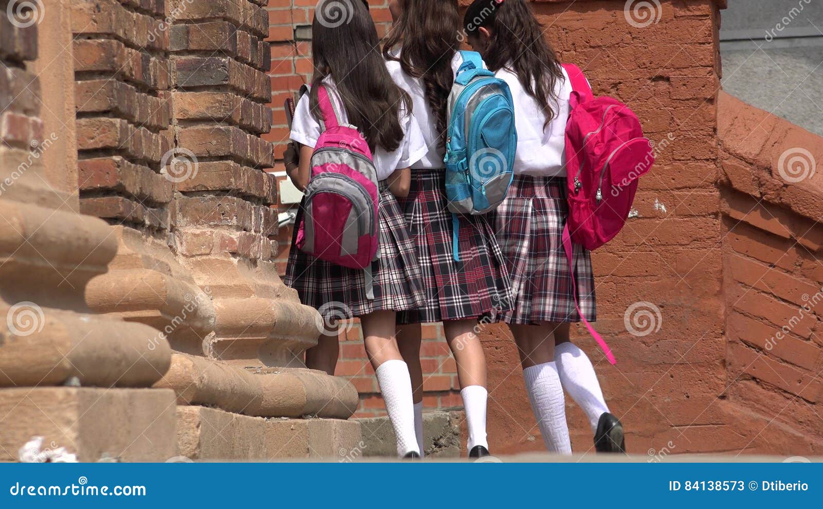 Female Students with Backpacks Stock Image - Image of school, knapsack ...