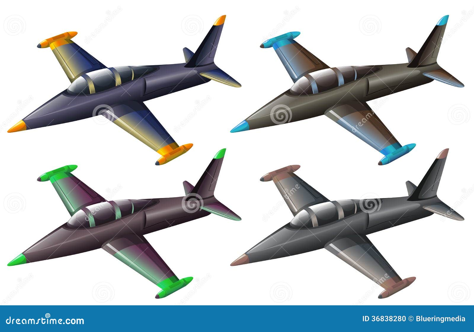 A group of fighter jets stock illustration. Illustration of attack ...