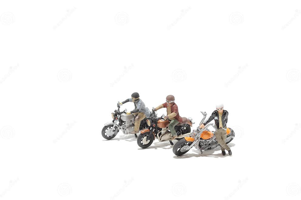 The Group of Figure Ride the Motorcycle Stock Image - Image of toon ...