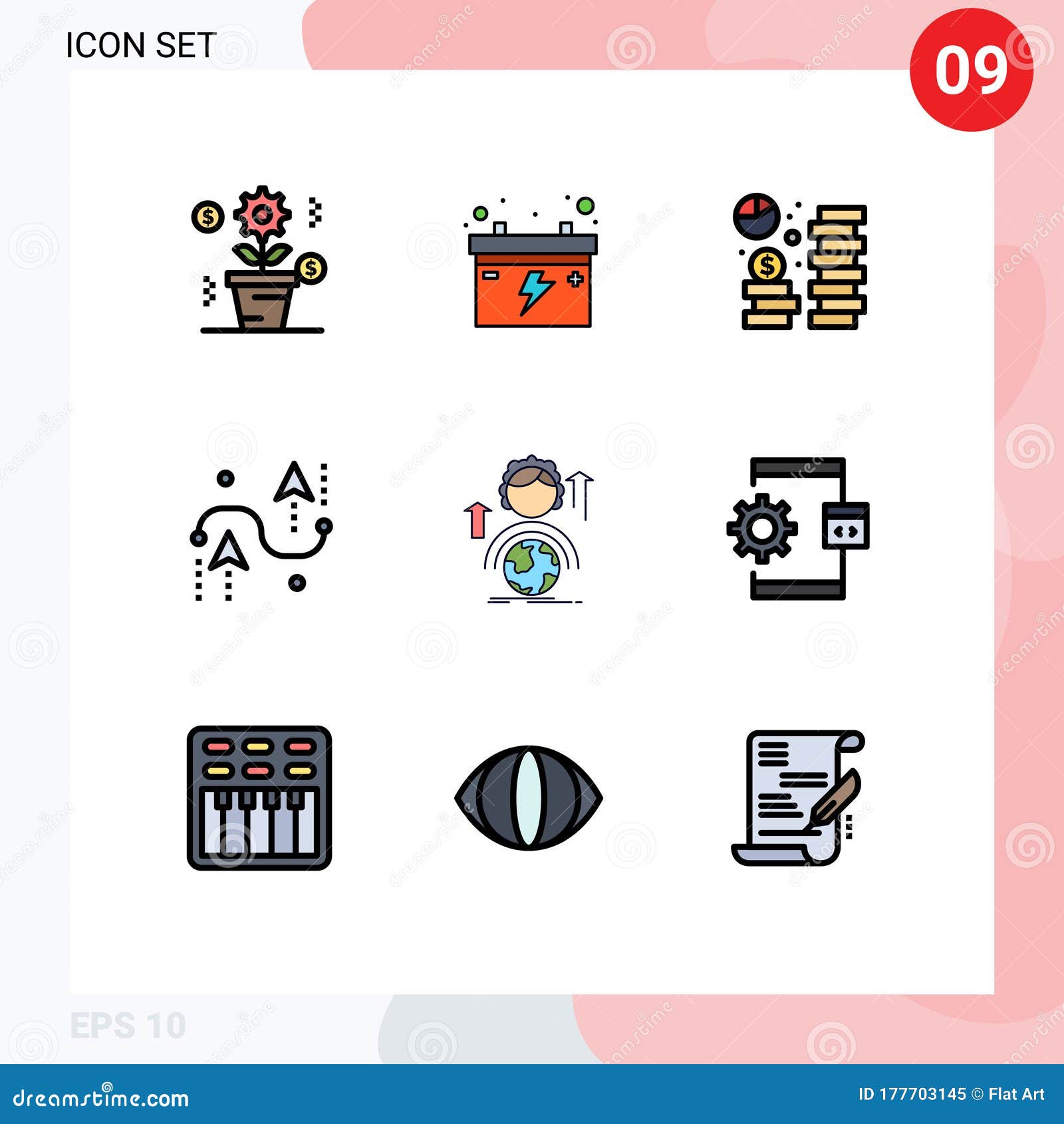 Abilities, Development, Female, Global, Online Logo Design. Blue Vector ...