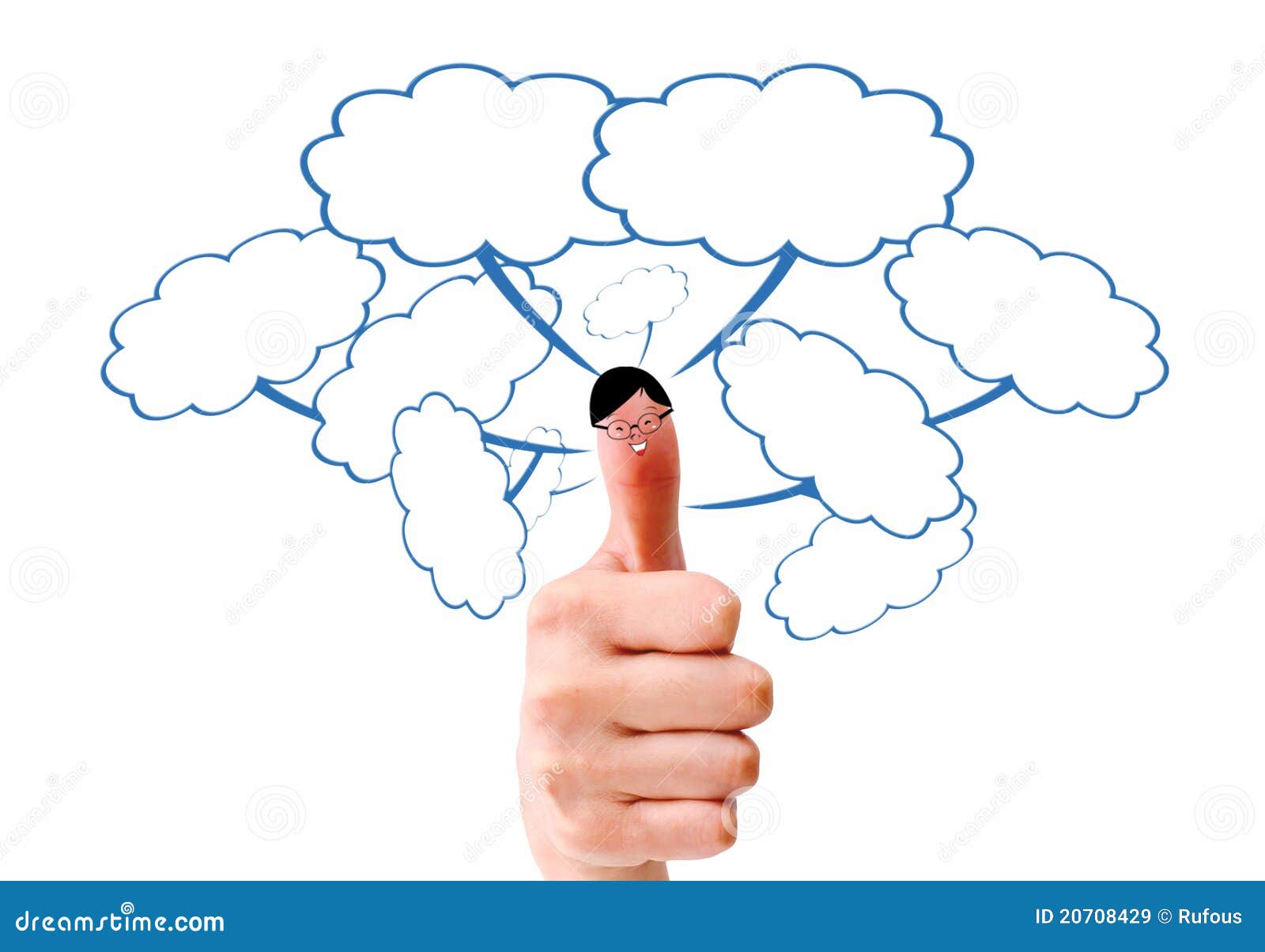 Group of Finger Faces As Social Network Stock Image - Image of finger ...