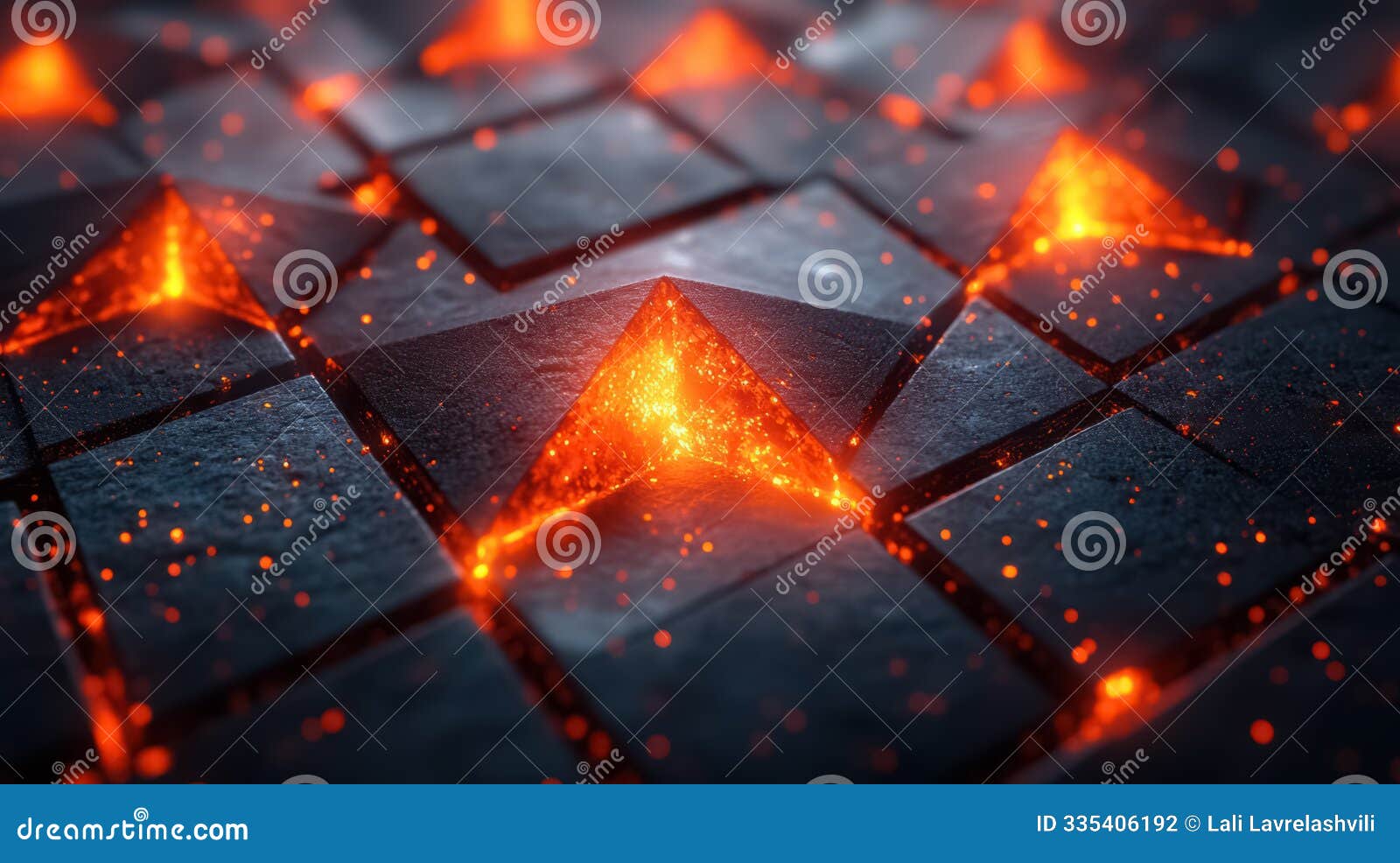 A Group of Fire Blocks. the Concept of Space Stock Illustration ...