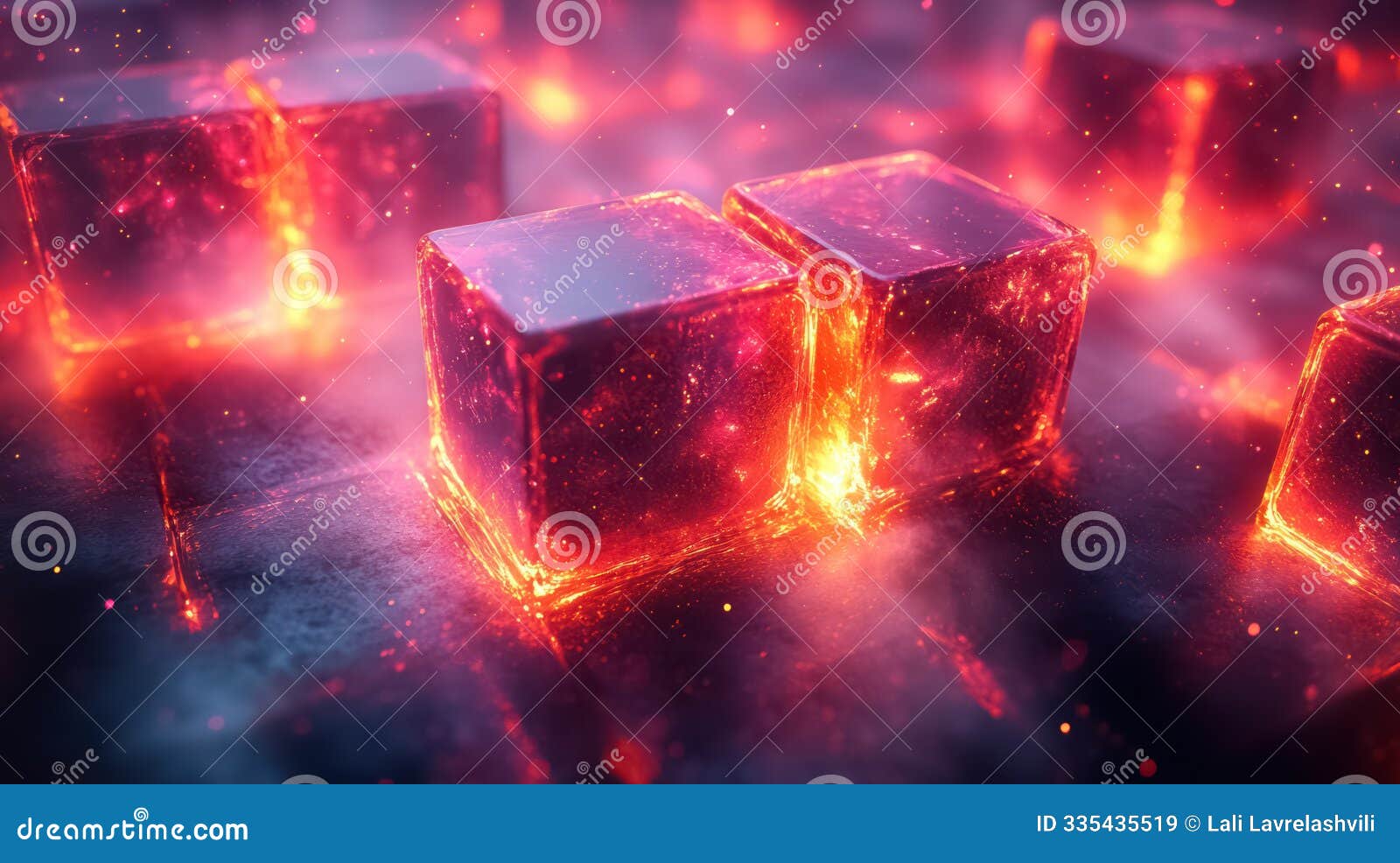 A Group of Fire Blocks. the Concept of Space Stock Illustration ...