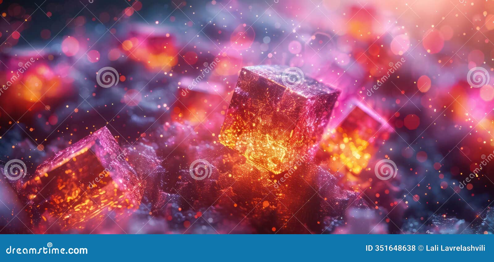 A Group of Fire Blocks. the Concept of Space Stock Illustration ...
