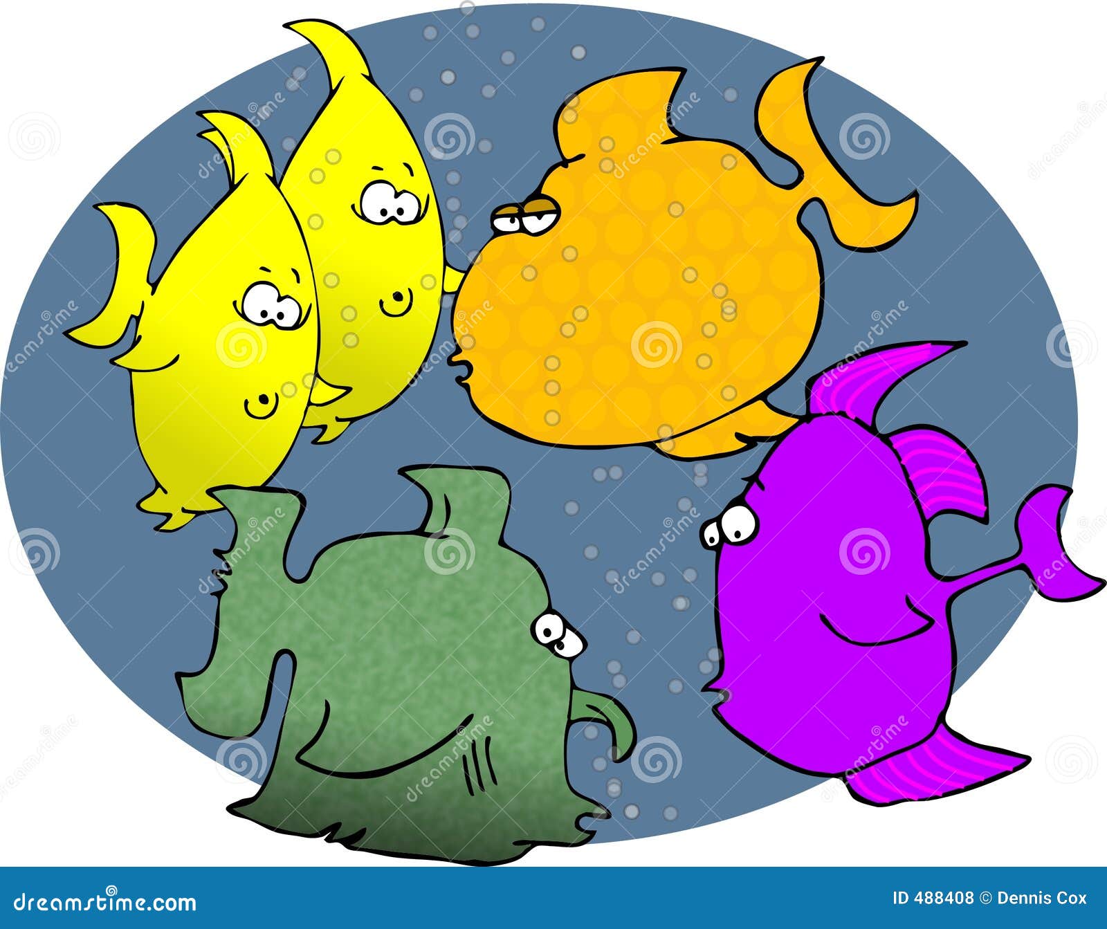 Group of fish stock illustration. Illustration of comic - 488408