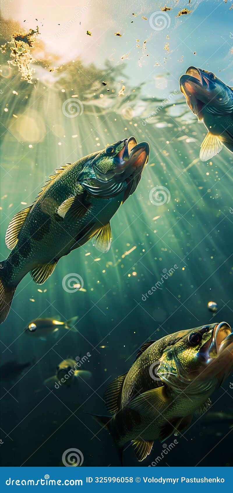 A Group of Fish Swimming in the Water Stock Photo - Image of biology ...