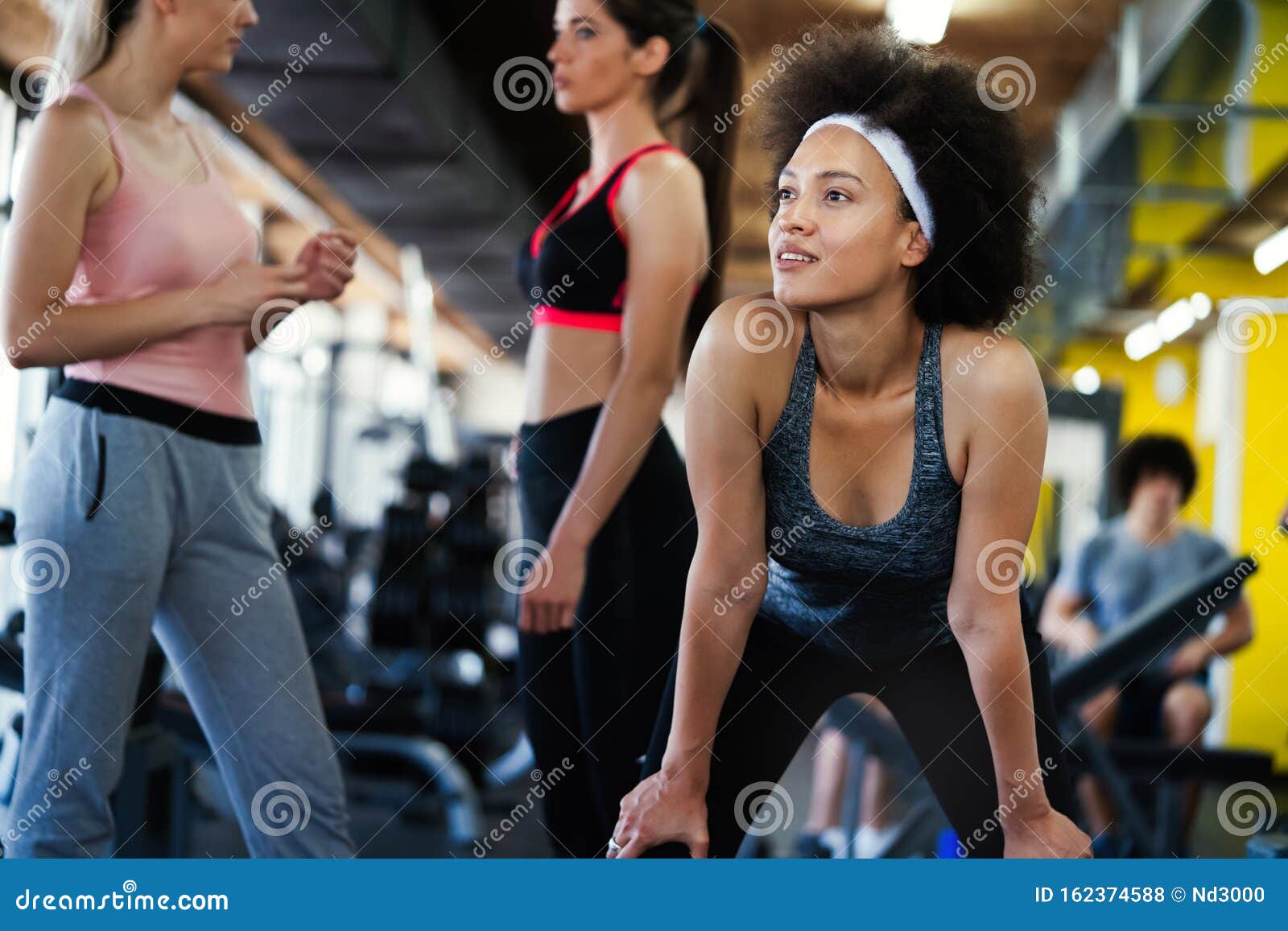 Group of Fit People at the Gym Exercising Stock Photo - Image of happy ...