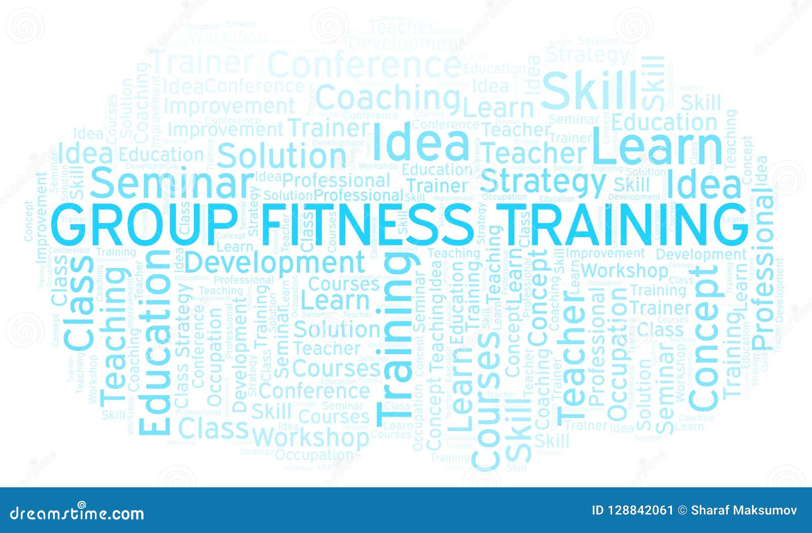Group Fitness Training Word Cloud. Stock Illustration - Illustration of ...