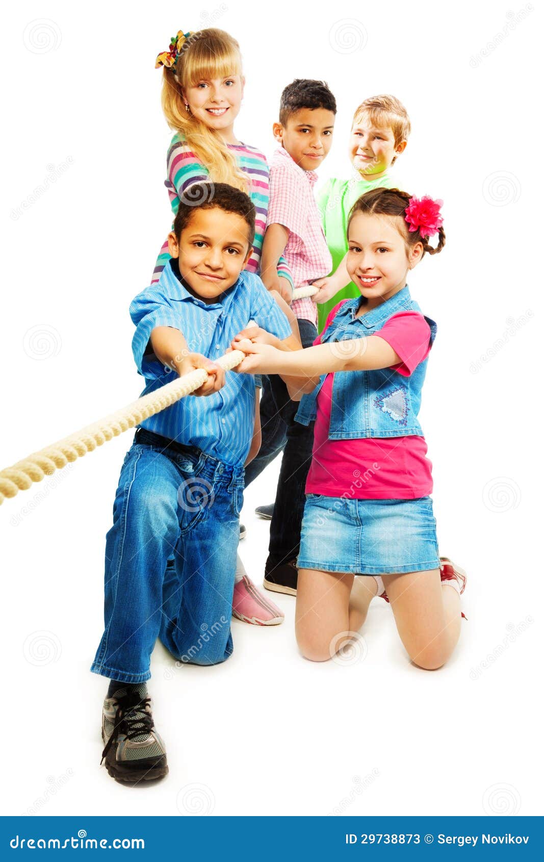 Tam pulling the rope stock image. Image of beautiful - 29738873