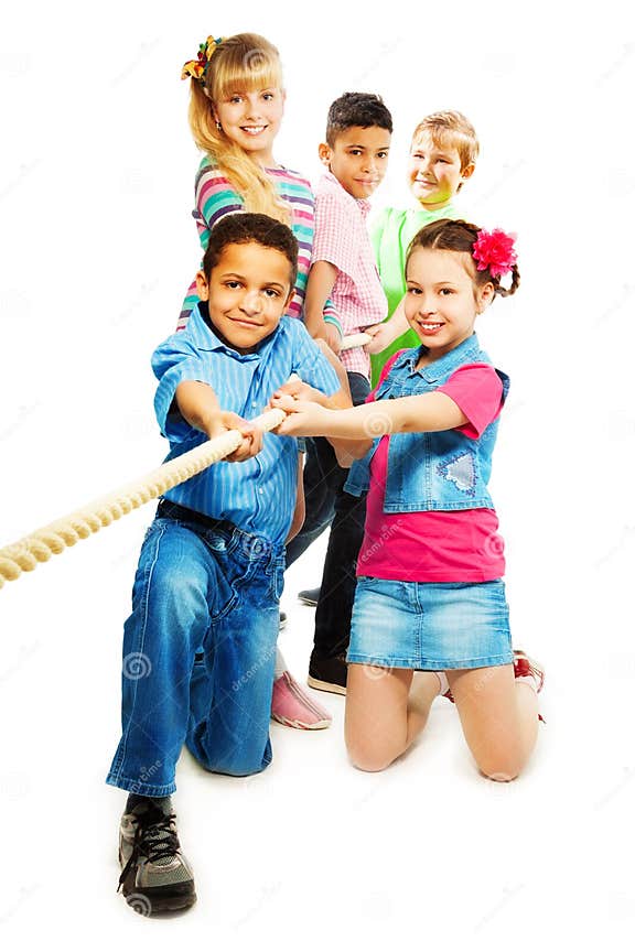 Tam pulling the rope stock image. Image of beautiful - 29738873