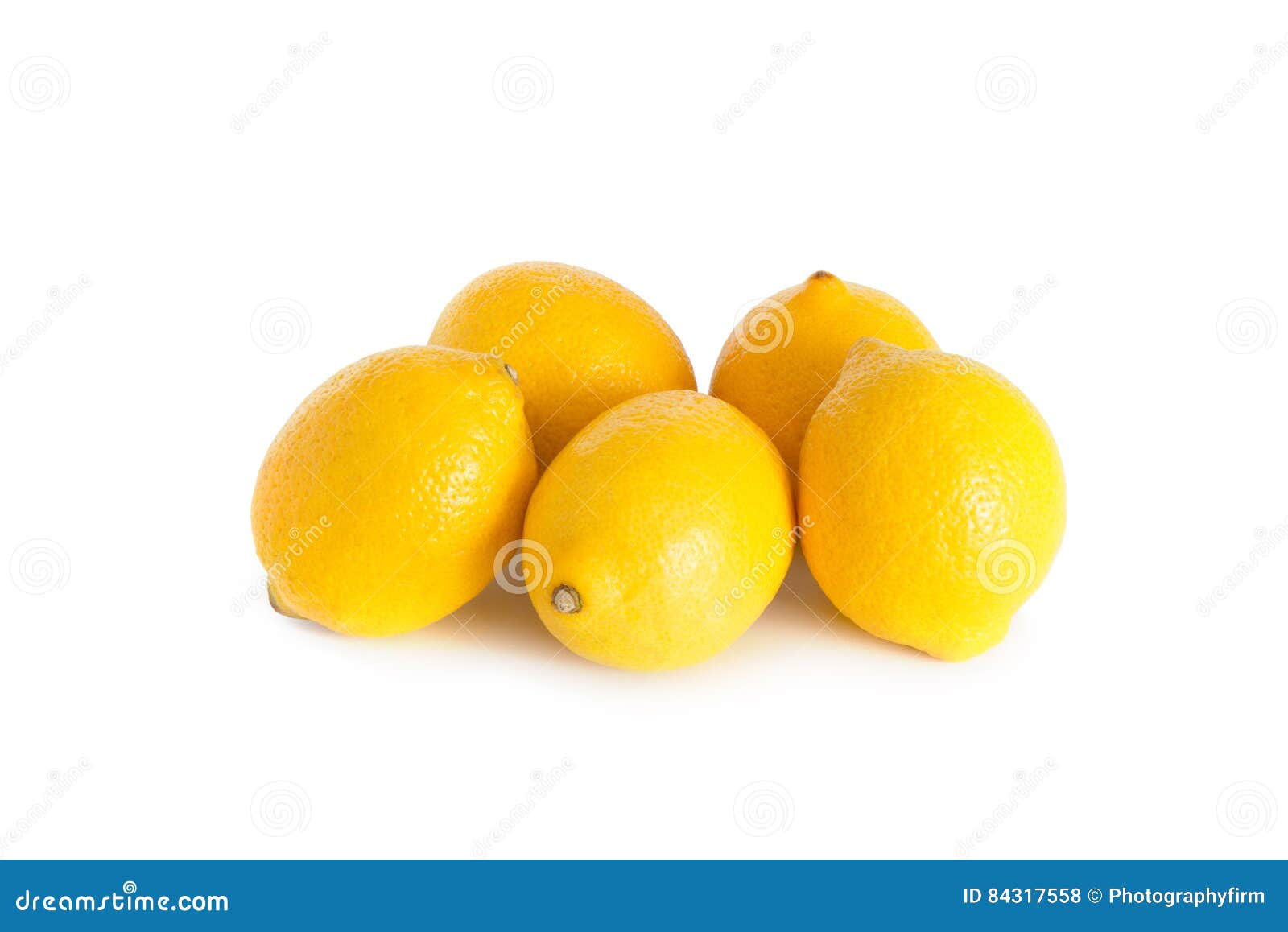 Five lemons stock photo. Image of object, yellow, citrus - 84317558