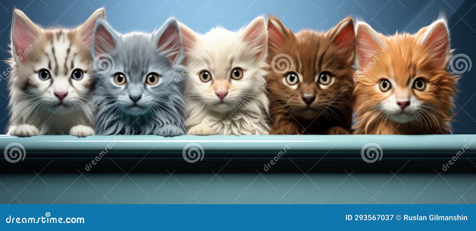 Group of Five Little Kittens Stock Image - Image of tortie, pedigree ...