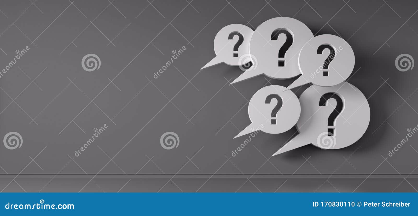 Five 3d Question Marks Cartoon Vector | CartoonDealer.com #34522251