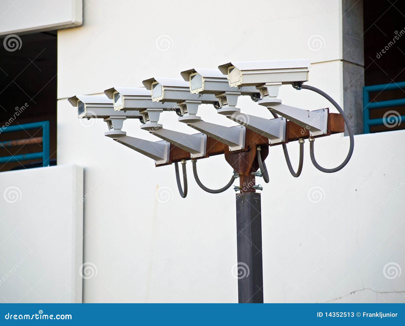 Group of Five Security Cameras Stock Image - Image of bunch, look: 14352513
