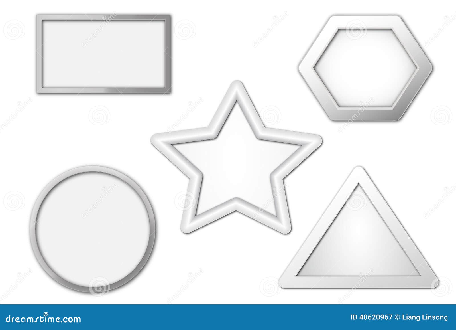 Group of five shapes stock illustration. Illustration of shapes - 40620967