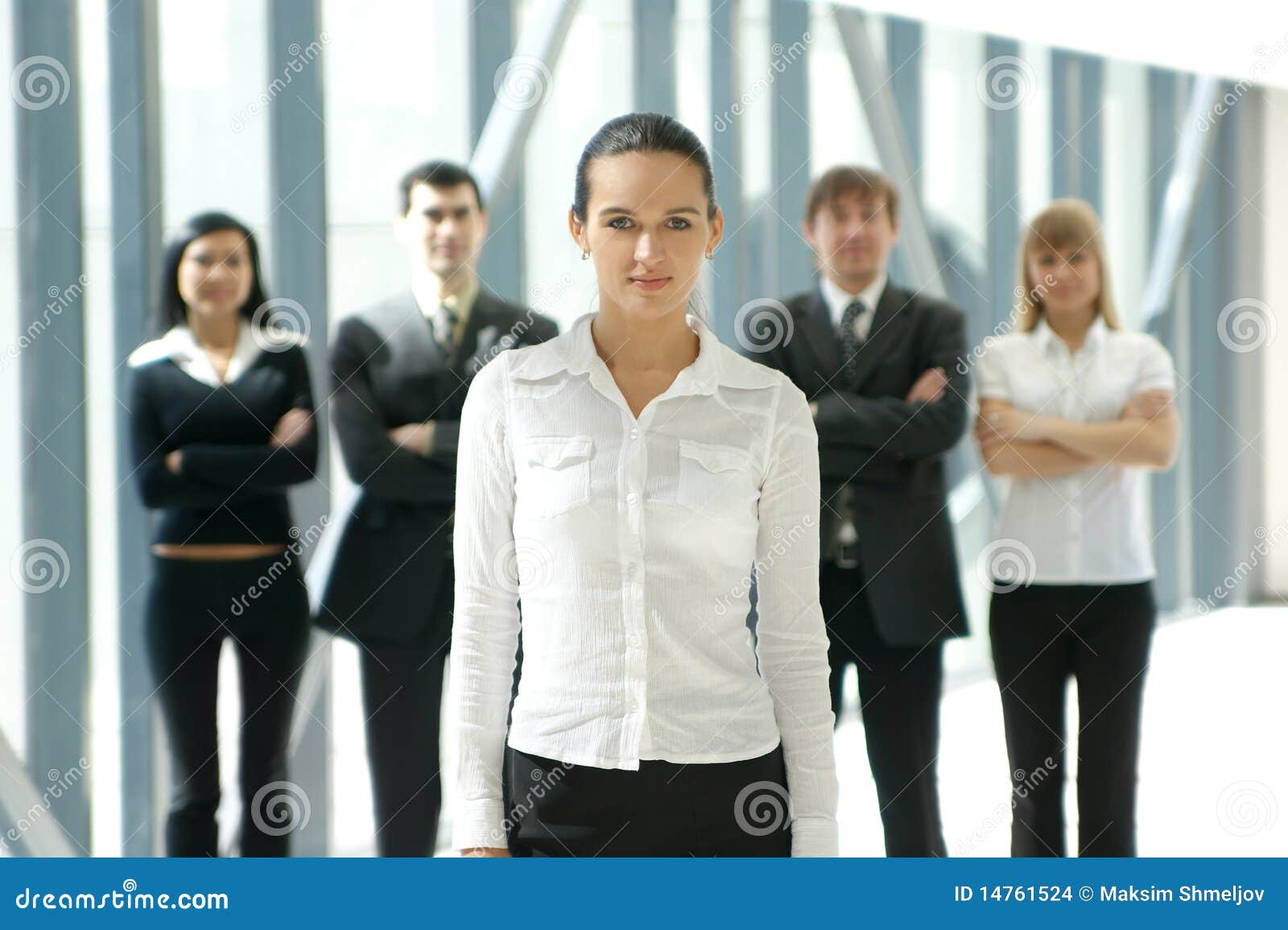 A Group of Five Young Business People Stock Photo - Image of female ...
