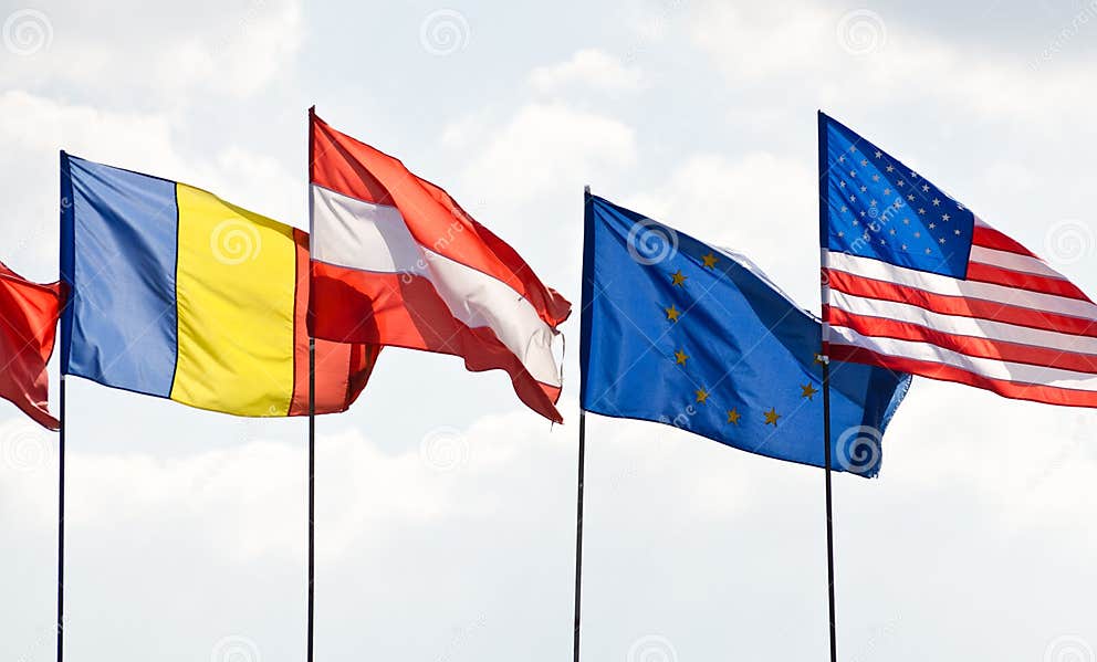 Group of flags stock image. Image of national, sunlight - 24056429