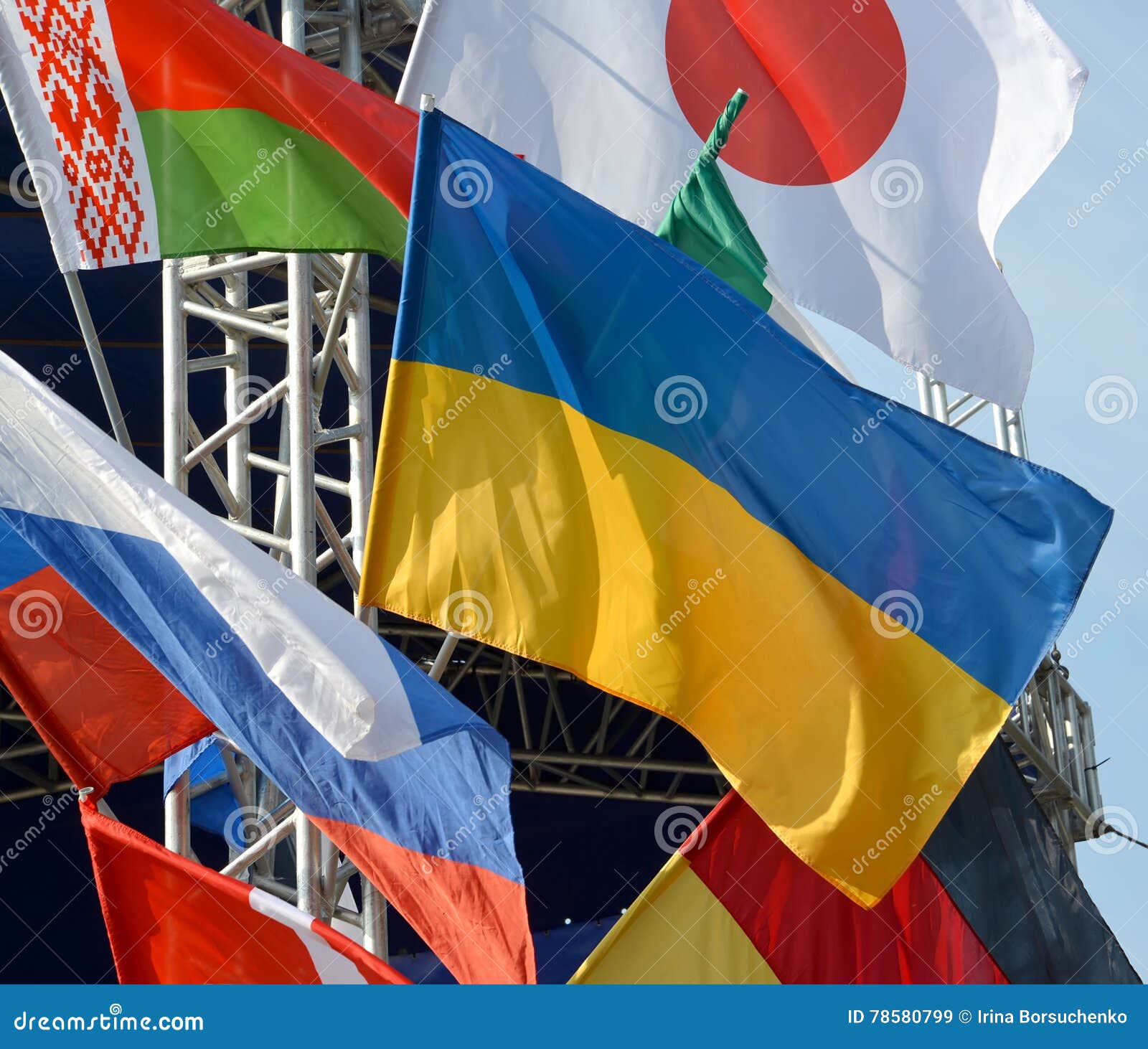 Group of Flags of the Different Countries Stock Image - Image of german ...