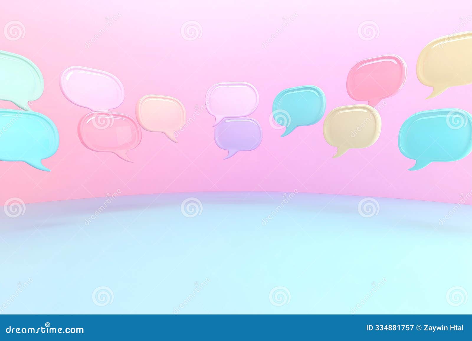 A Group of Floating Speech Bubbles Representing Communication and ...
