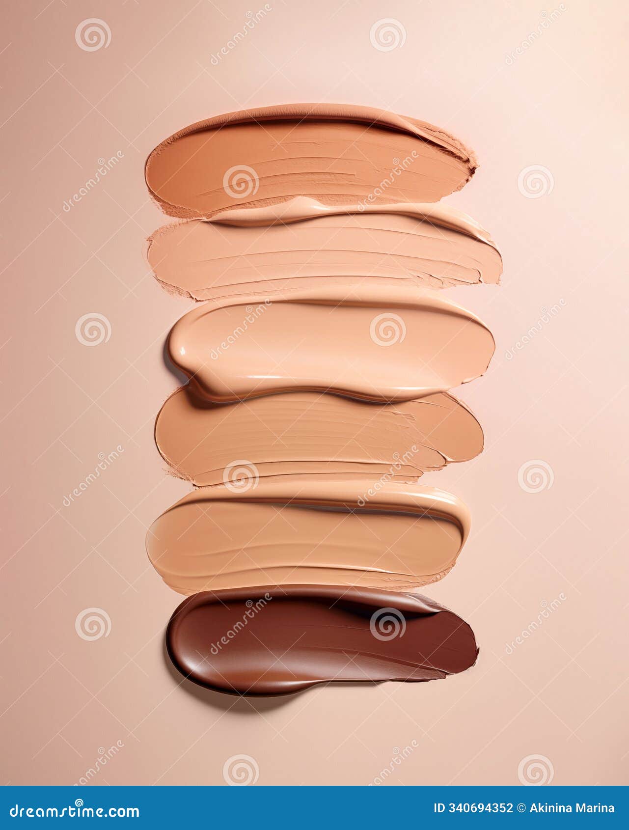 Foundation Swatches In Various Skin Tones Stock Photography ...