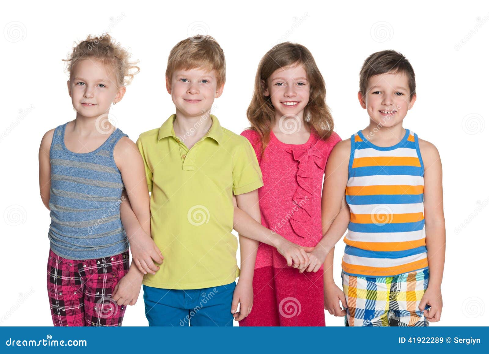 Group of four children stock image. Image of people, friendship - 41922289