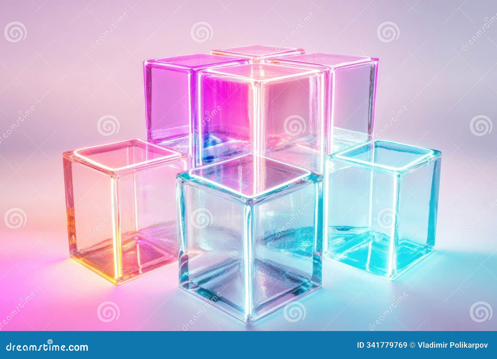 A Group of Four Cubes Stacked on Top of Each Other, a Simple yet ...