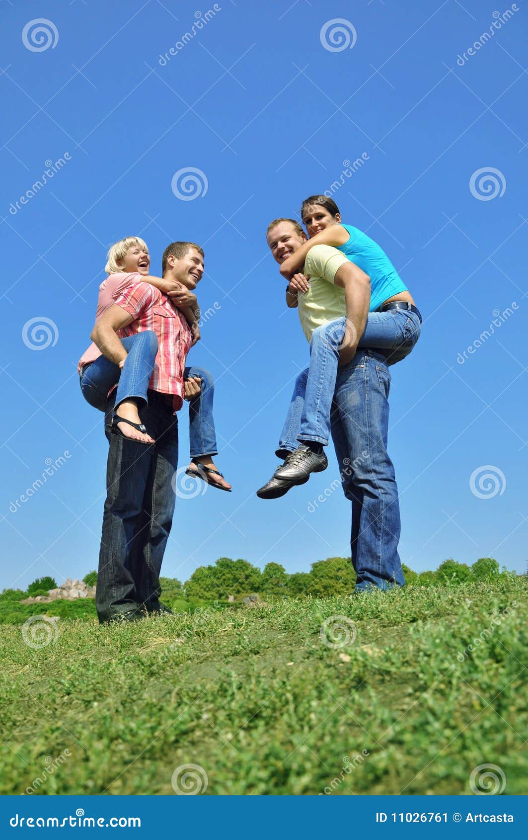 Group of four friends stock image. Image of exercise - 11026761