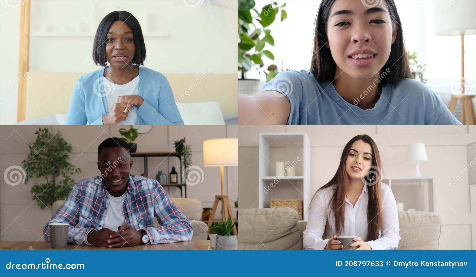 Screen of Four Friends Connecting through Video Call Stock Video ... Screen of Four Friends Connecting through Video Call Stock Video ...