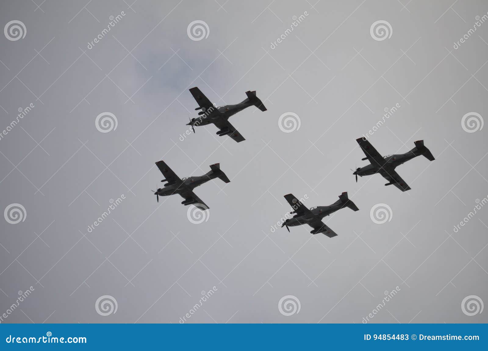 A Group of Four Gray Fighter Aircrafts Editorial Stock Photo - Image of ...