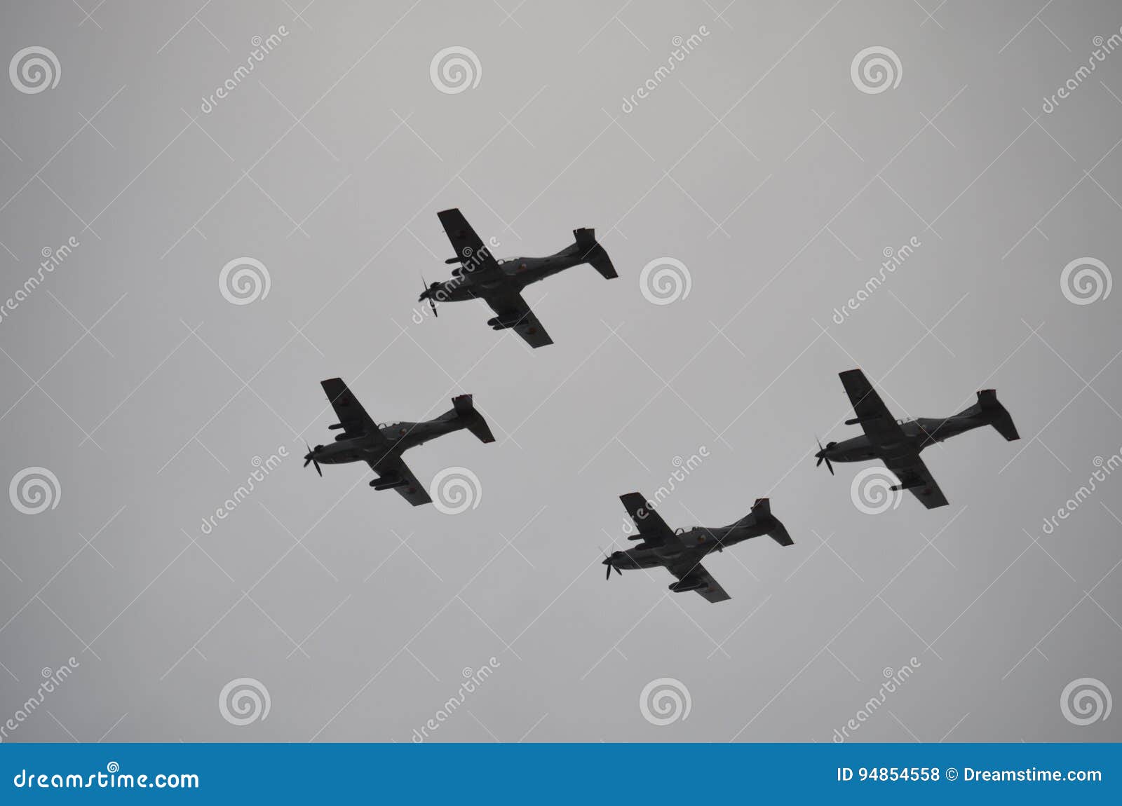 A Group of Four Gray Fighter Aircrafts Editorial Stock Photo - Image of ...