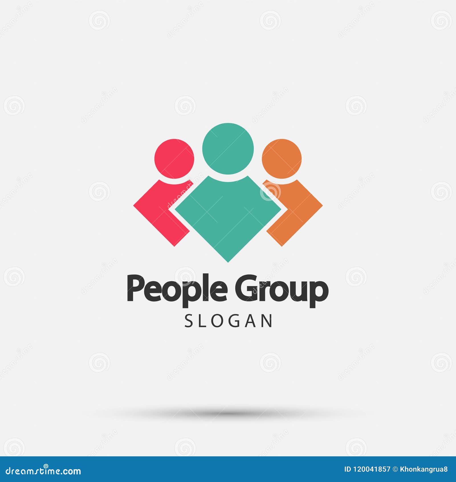 Group Four People Logo,Teamwork Icon.vector Illustrator Stock Vector ...