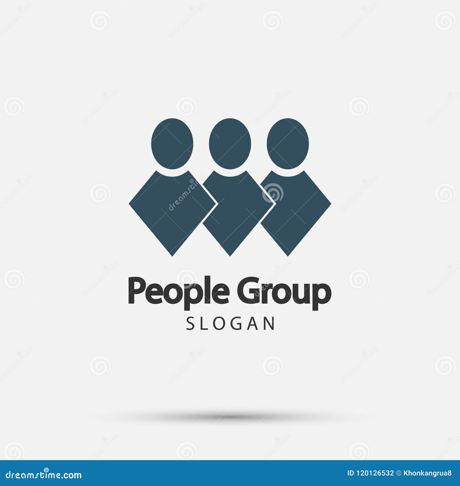 Group Four People Logo,Teamwork Icon.vector Illustrator Stock Vector ...
