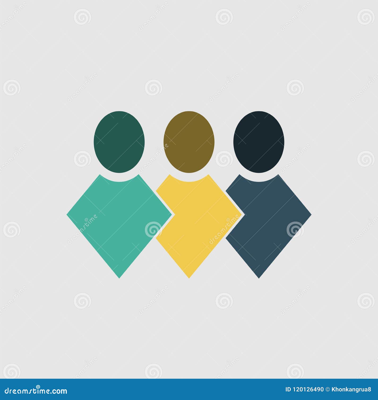 Group Four People Logo,Teamwork Icon.vector Illustrator Stock Vector ...