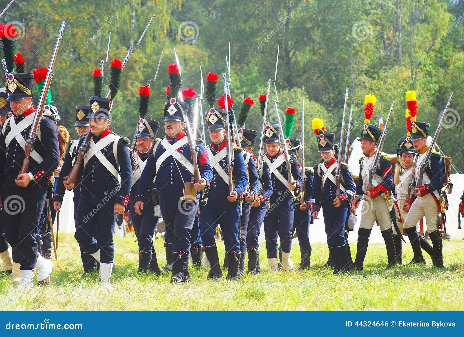 A Group Of Reenactors Dressed As Napoleonic War Soldiers Ride Horses ... A Group Of Reenactors Dressed As Napoleonic War Soldiers Ride Horses ...