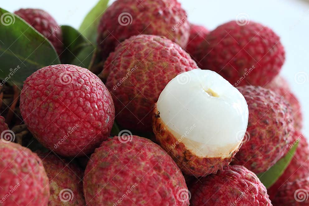 Group of fresh lychee stock photo. Image of lichee, chinese - 14679632